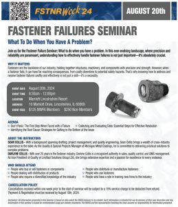 Fastener Failures Seminar – Mid-West Fastener Association